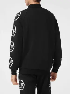 Philipp Plein Cotton-blend Turtleneck Sweatshirt With Hexagon Logo