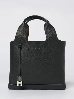 Hogan Grained Leather Handbag Black