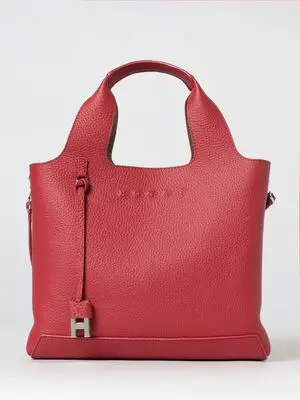 Hogan Grained Leather Handbag - Red