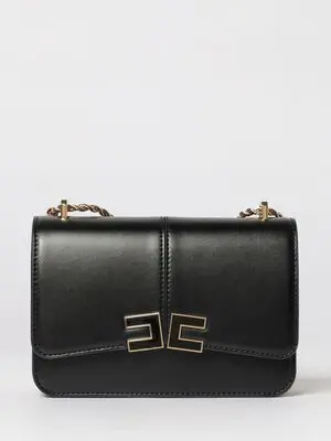 Elisabetta Franchi Faux Leather Shoulder Bag - Black