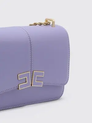 Elisabetta Franchi Faux Leather Shoulder Bag - Lilac