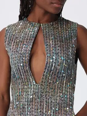 Missoni Sequined Plunge Neckline Mini Dress