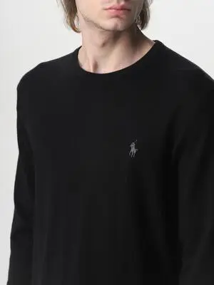 Polo Ralph Lauren Basic Knit With Embroidered Logo - Black