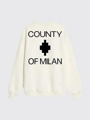 COUNTY OF MILAN Cotton Crew Neck Sweatshirt With Logo - Ivory