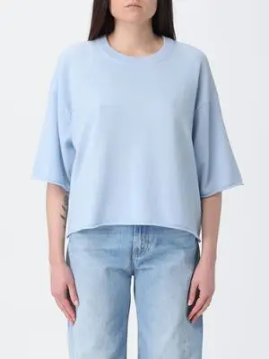 ALLUDE Cashmere Crew-neck Pullover - Blue