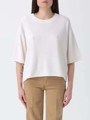 ALLUDE Cashmere Crew-neck Pullover - White
