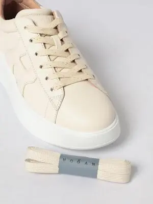 Hogan Smooth Leather Low Top Sneakers - Beige