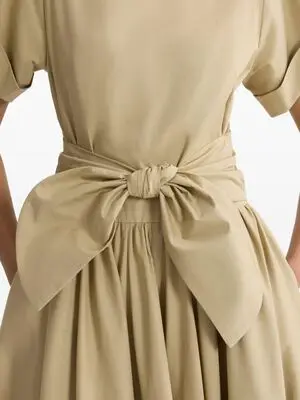 PATOU Cotton Poplin Midi Dress - Beige