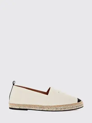 Philipp Plein Cotton Canvas Espadrilles With Logo And Jute Sole - White