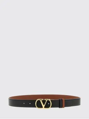 Valentino Garavani Vlogo Signature Reversible Leather Belt - Black 2