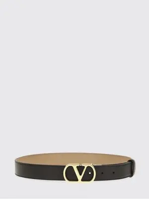 Valentino Garavani Vlogo Signature Reversible Leather Belt - Black