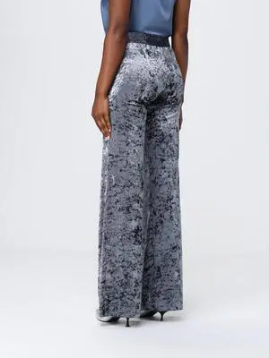 FORTE_FORTE Wide Leg Velvet Trousers - Grey