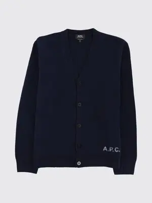 A.p.c. V-neck Cardigan With Embroidered Logo