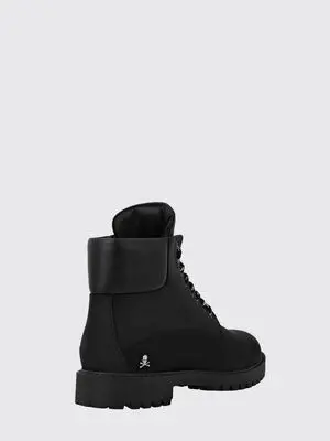 Philipp Plein Skull Appliqué Combat Boots