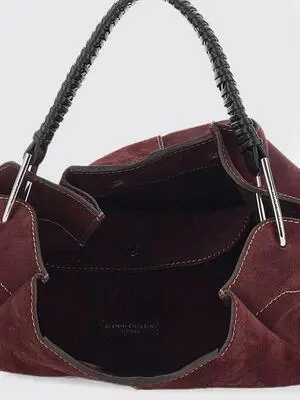 GIANNI CHIARINI Suede Handbag - Wine