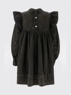 GANNI Organic Cotton Denim Flared Mini Dress