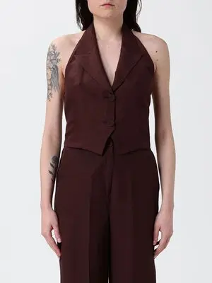 HANITA Linen And Viscose Vest - Ebony
