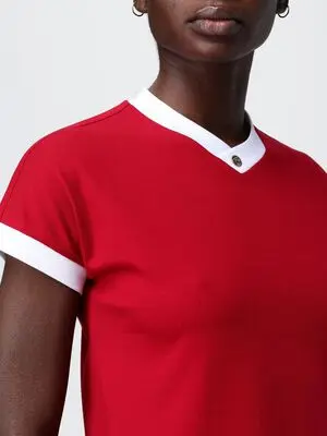Versace Stretch Cotton T-shirt With Contrasting Details