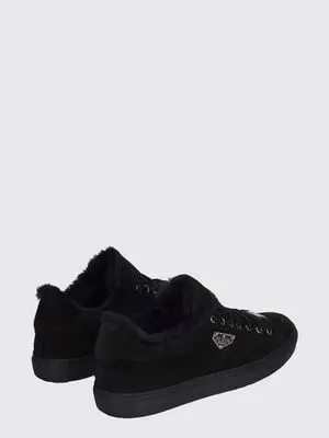 Philipp Plein Suede Low-top Sneakers With Shearling Lining