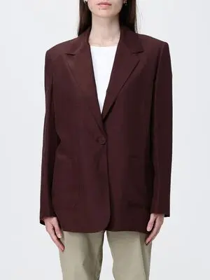 HANITA Linen Blend Single-breasted Blazer - Ebony