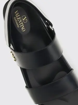 Valentino Garavani Vlogo Calfskin Leather Slingback Sandals