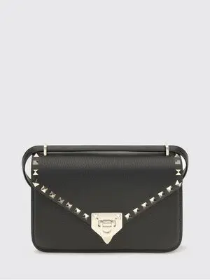 Valentino Garavani Rockstud Grained Calfskin Mini Crossbody Bag - Black