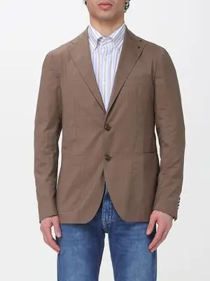 Tagliatore Single-breasted Linen Blend Blazer - Brown