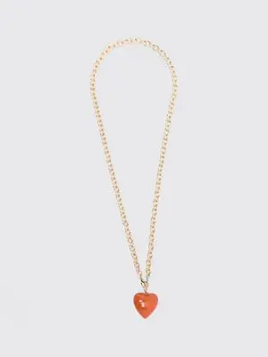 ROXANNE ASSOULIN Brass Necklace With Enamelled Charm - Red