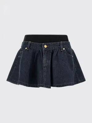 7 For All Mankind Cotton Denim Mini Skirt