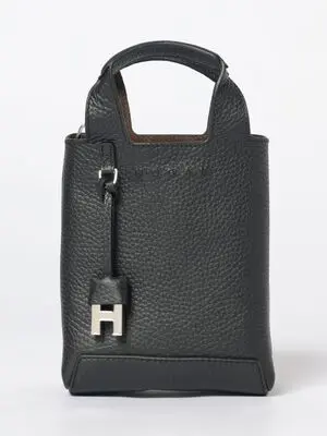 Hogan Grained Leather Handbag - Black
