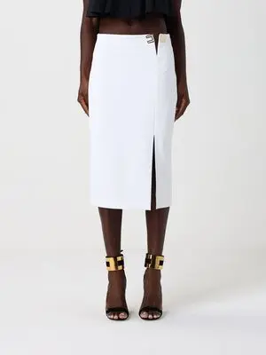 Elisabetta Franchi Logo Pencil Skirt - Ivory