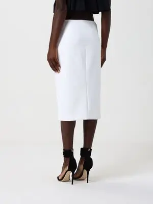Elisabetta Franchi Logo Pencil Skirt - Ivory