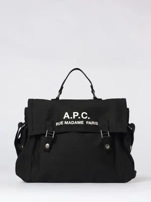 A.p.c. Cotton Travel Bag With Logo And Removable Strap - Black