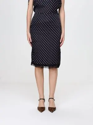 MAR DE MARGARITAS Polka Dot Pencil Skirt