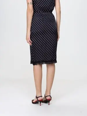 MAR DE MARGARITAS Polka Dot Pencil Skirt