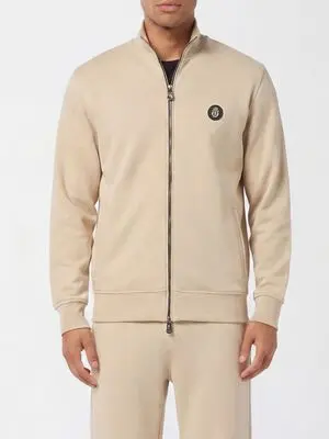 BILLIONAIRE Cotton Bomber Jacket With Logo - Beige