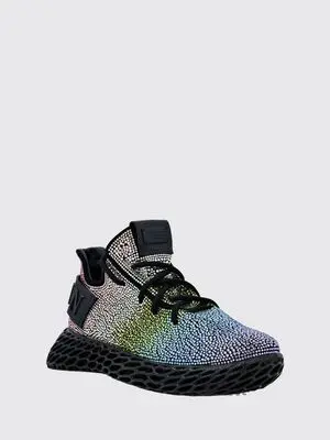 Philipp Plein Embroidered Rhinestone Leather Low-top Sneakers