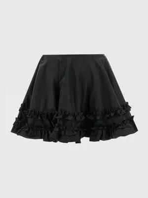 GANNI Crêpe Mini Skirt With Ruffles