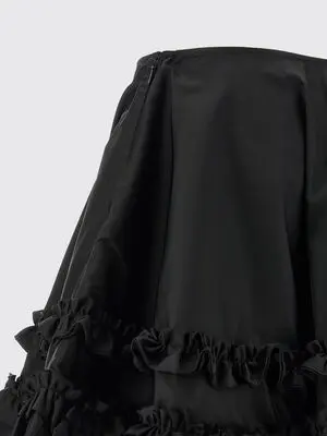 GANNI Crêpe Mini Skirt With Ruffles