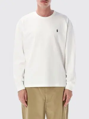 Polo Ralph Lauren Long-sleeved Cotton T-shirt With Embroidered Logo - White