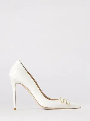 Elisabetta Franchi Pumps In Nappa Leather - Ivory