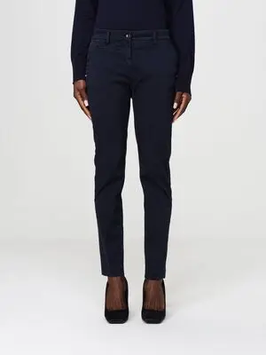 MASON'S Stretch Cotton Slim Fit Trousers - Blue