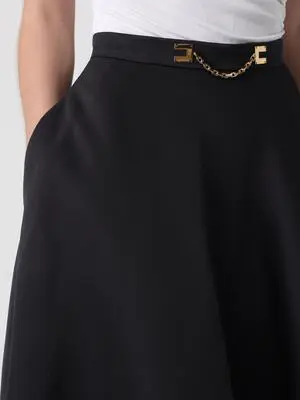 Elisabetta Franchi Satin Skirt - Black