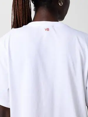 Victoria Beckham Cotton T-shirt With Slogan Print