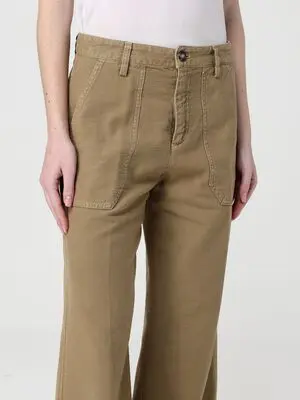 MASON'S Cotton Wide Leg Trousers - Beige