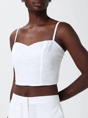 HANITA Broderie Anglaise Cropped Top