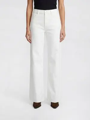 7 For All Mankind Straight Stretch Denim Jeans - White