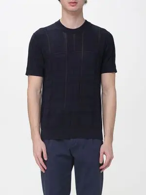 PAOLO PECORA Cotton Crew Neck Sweater - Blue