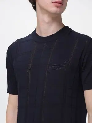 PAOLO PECORA Cotton Crew Neck Sweater - Blue