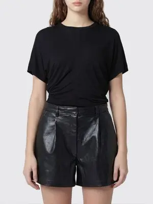 ANINE BING Stretch Viscose T-shirts - Black